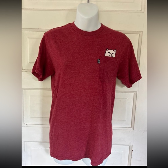 Ripndip | Shirts | Ripndip Cat Pull Down Pocket Shirt Vans Red Rip N ...